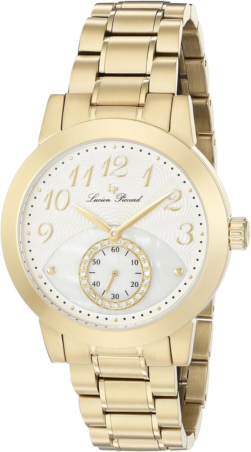 Amazon.co.jp: ルシアンピカール Lucien Piccard Women's LP-40002-YG-22 Garda Analog Display Quartz Gold ...
