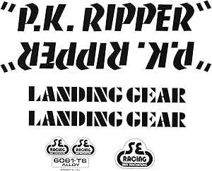 Amazon.com : SE Bikes PK Ripper Decal Set BLACK : Sports & Outdoors