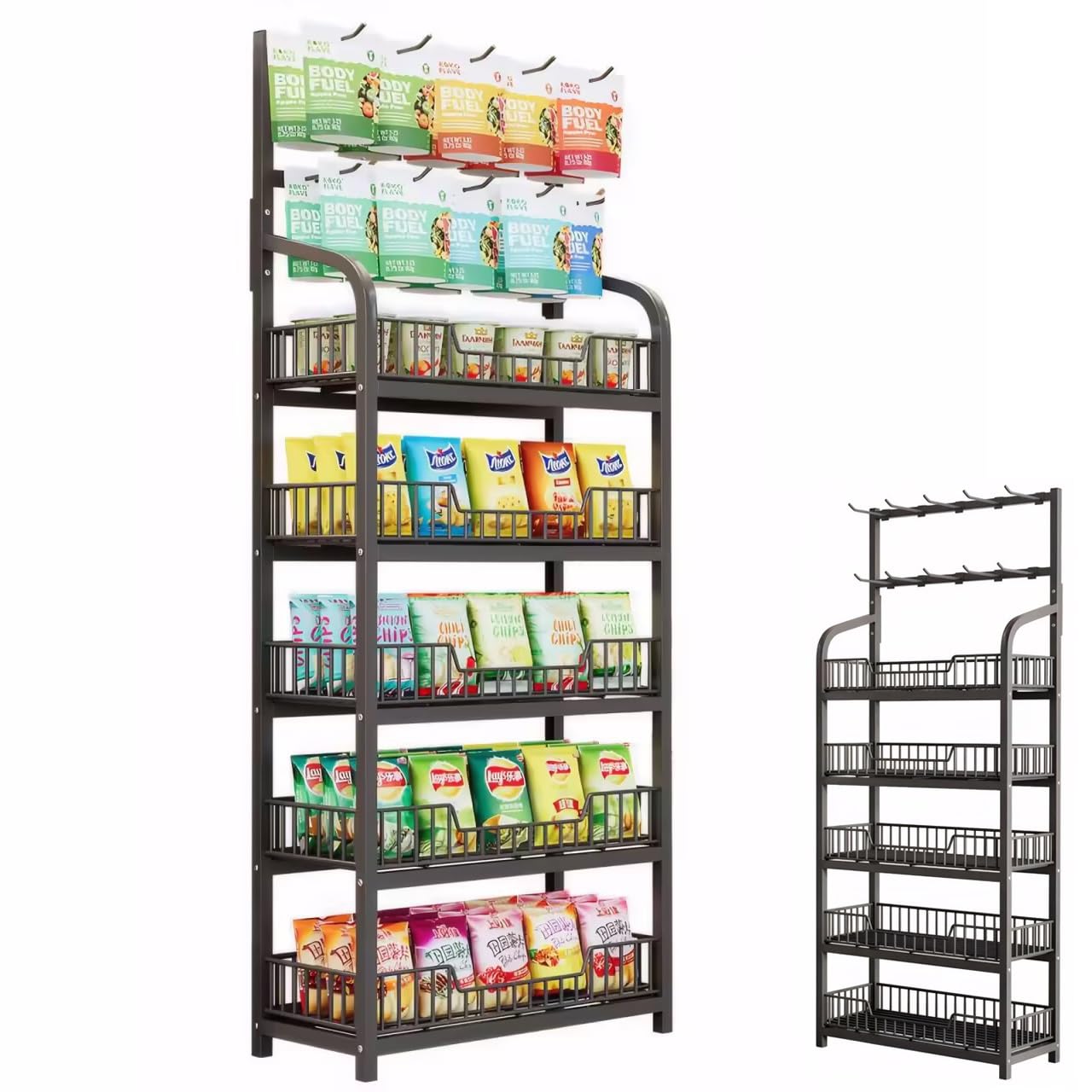 Amazon.com: OMKUOSYA Retail Display Rack Stand, Snack Display Rack with ...