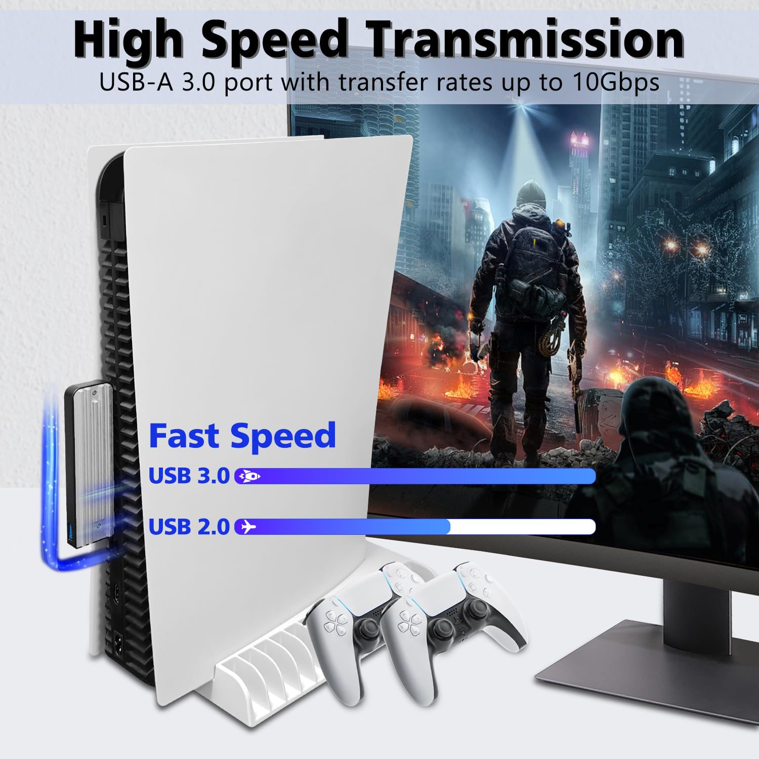 Snapklik.com : Tendak External Hard Drive Enclosure For PS5, 10Gbps USB ...