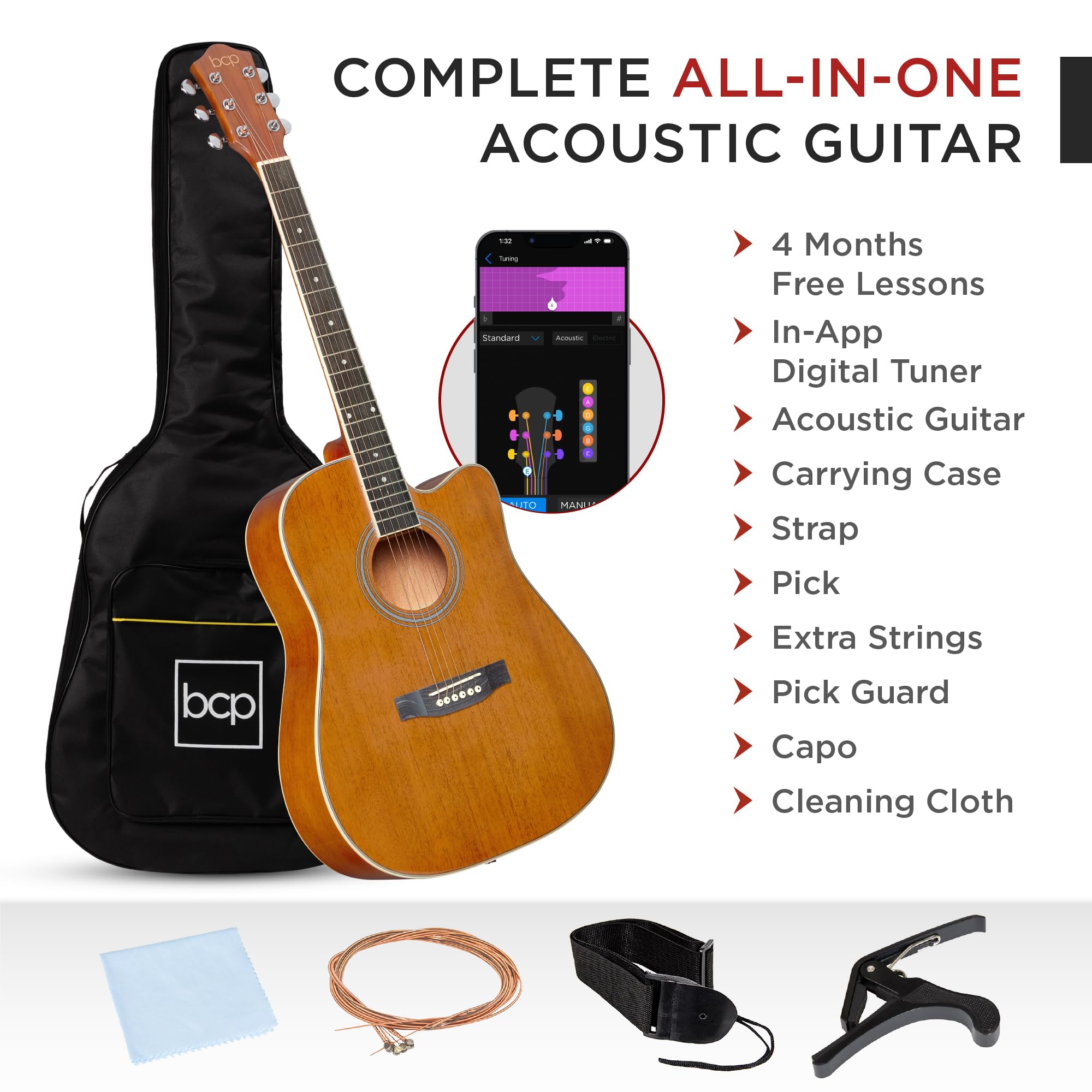 Snapklik.com : Best Choice Products 41in Beginner Acoustic Guitar Full ...