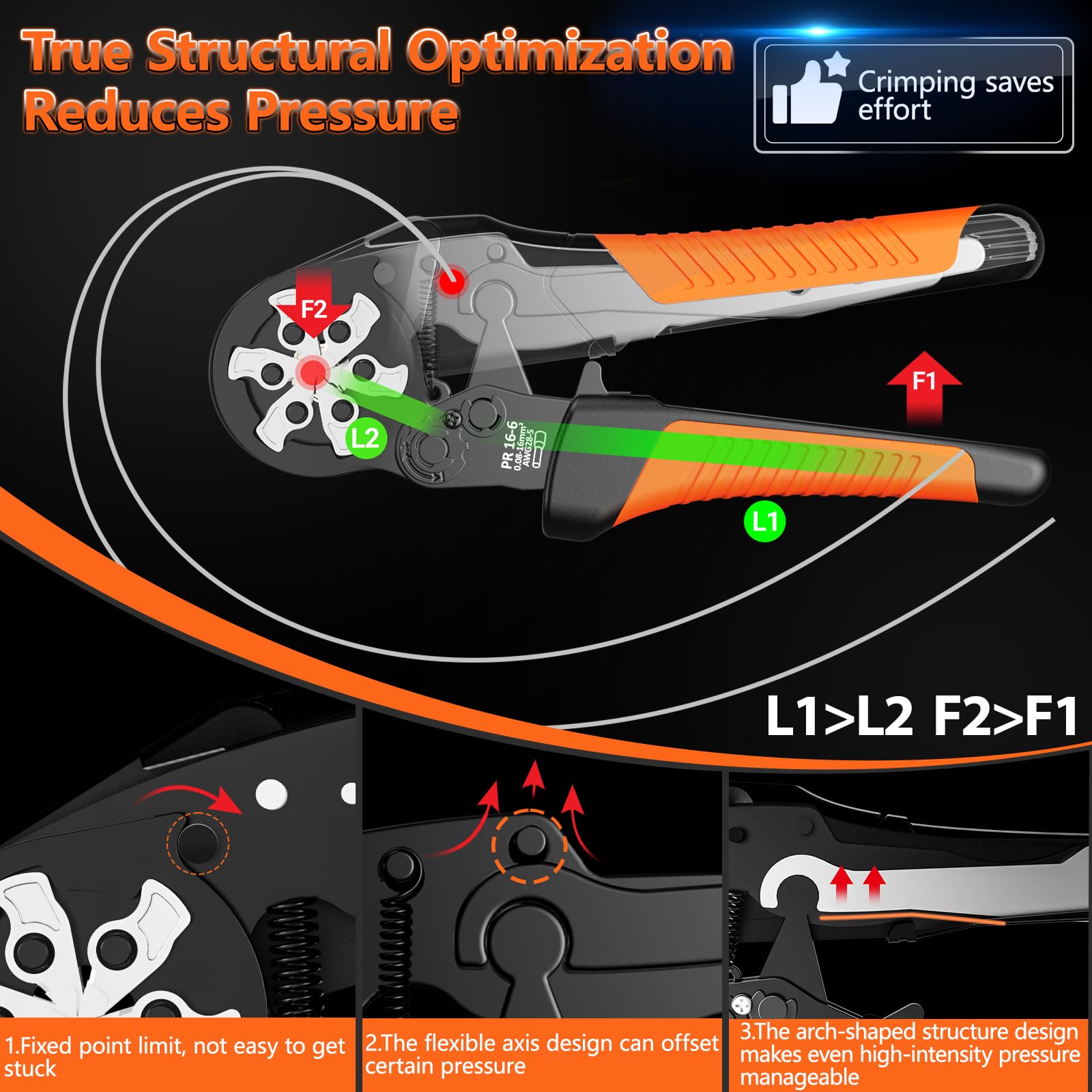 Snapklik.com : Preciva Ferrule Crimping Tool Kit - AWG 28-5 (0.08-16mm2 ...