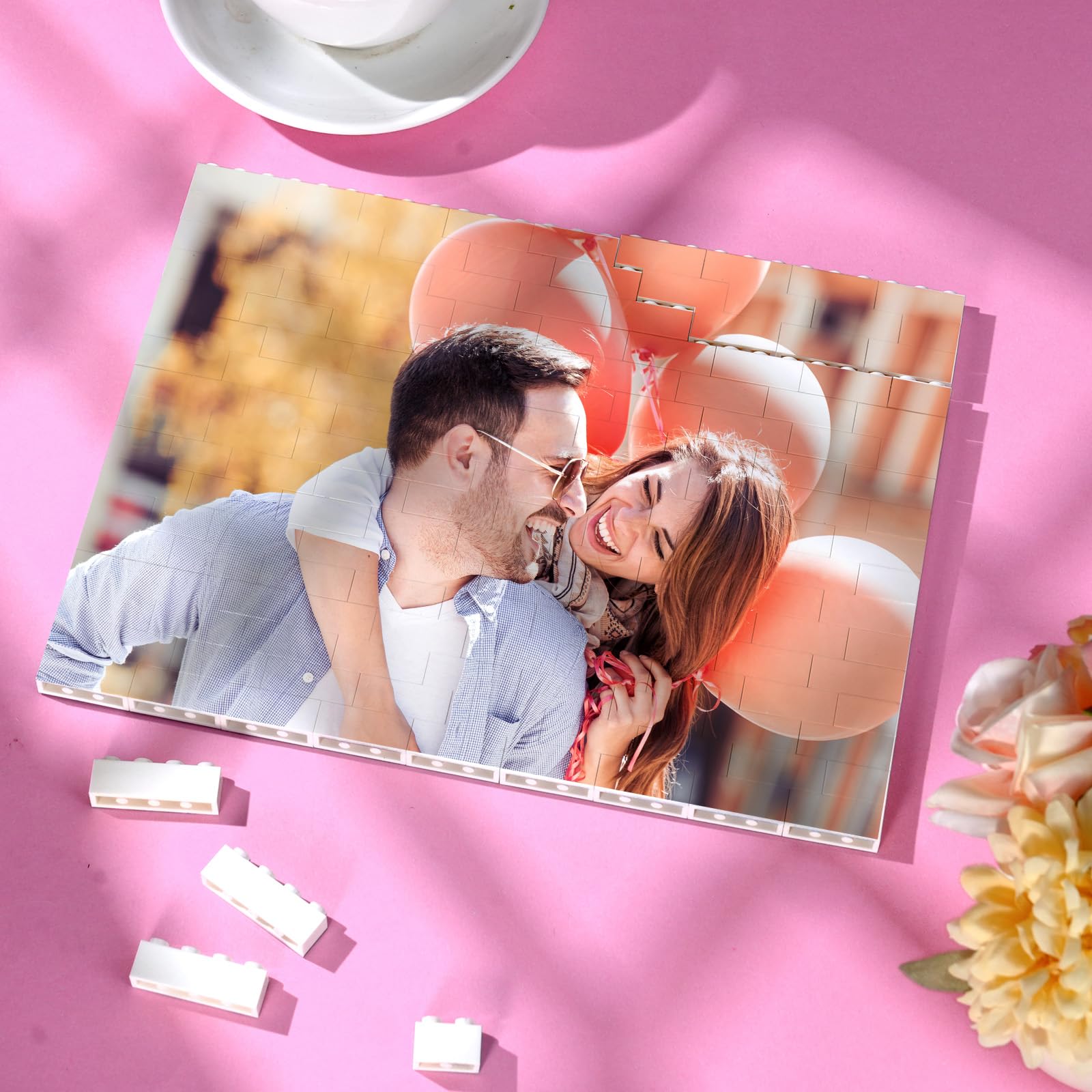 Photo Blocks Custom Building Block Puzzle Heart Shape Photo Brick ...