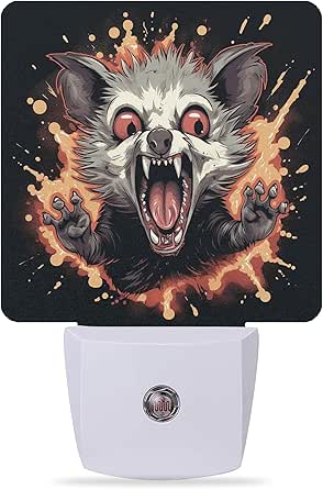 Meikosks Night Lights Plug into Wall Cute Opossum Scream Night Lights ...
