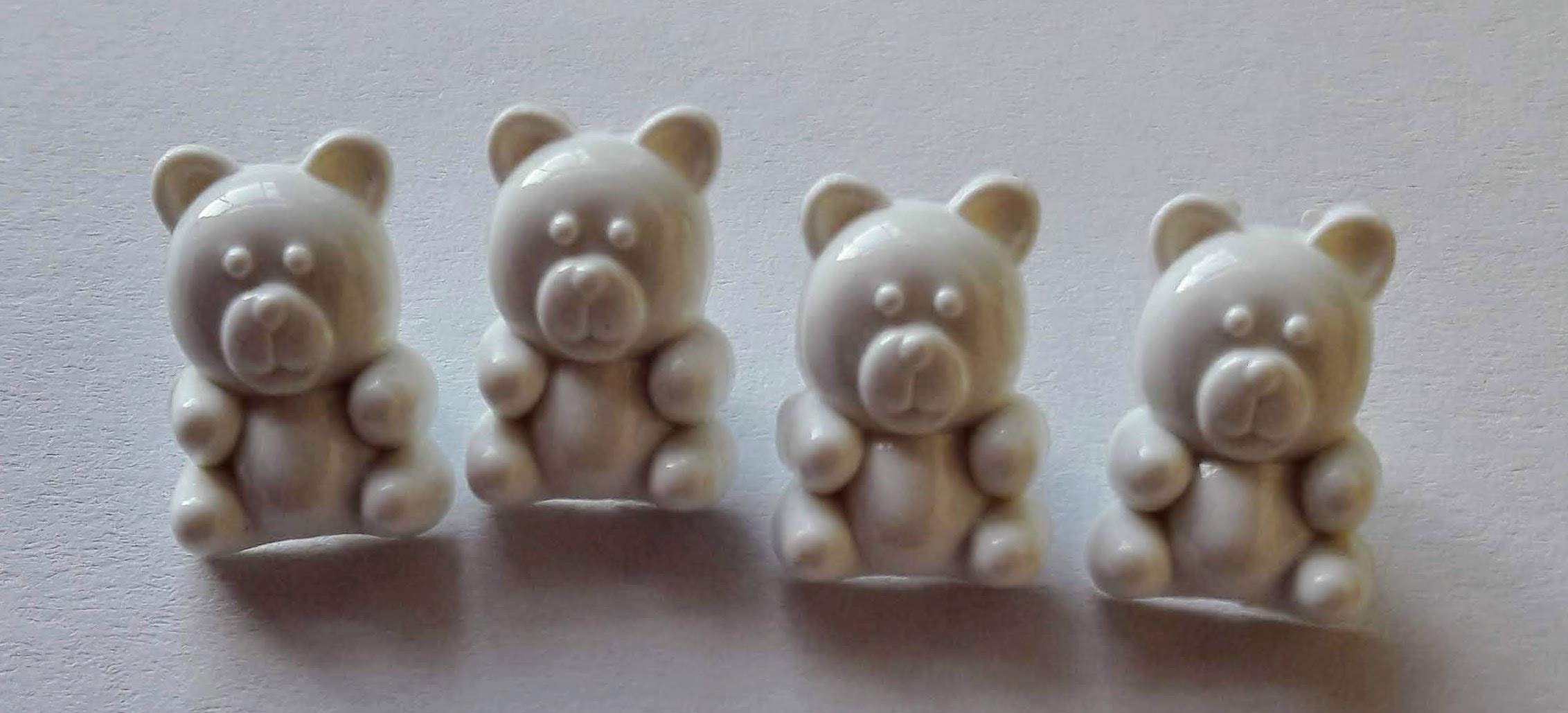 Always Knitting & Sewing 10 x Tiny Teddy Bear Buttons, 15mm x 10mm ...