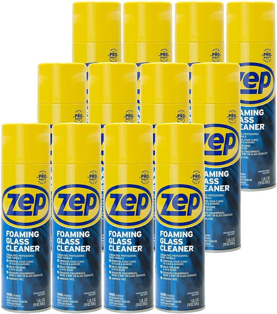 Amazon.com: Zep Foaming Glass and Plexiglass Cleaner - 19 Ounces (Case ...