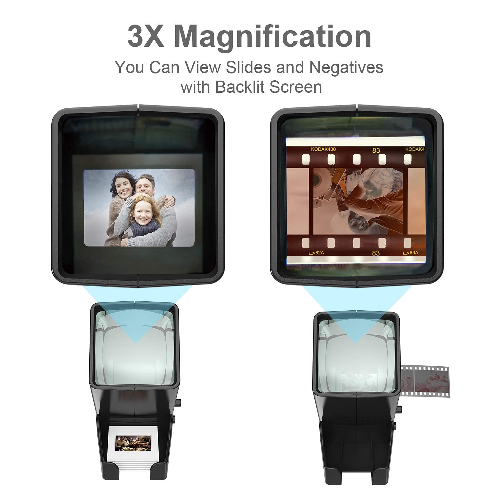 Snapklik.com : DIGITNOW35mm Slide And Film Viewer, 3X Magnification LED ...