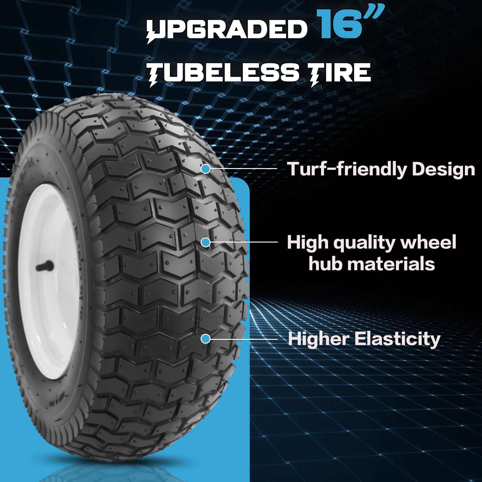 Snapklik.com : 16x6.50-8 Lawn Mower Tires