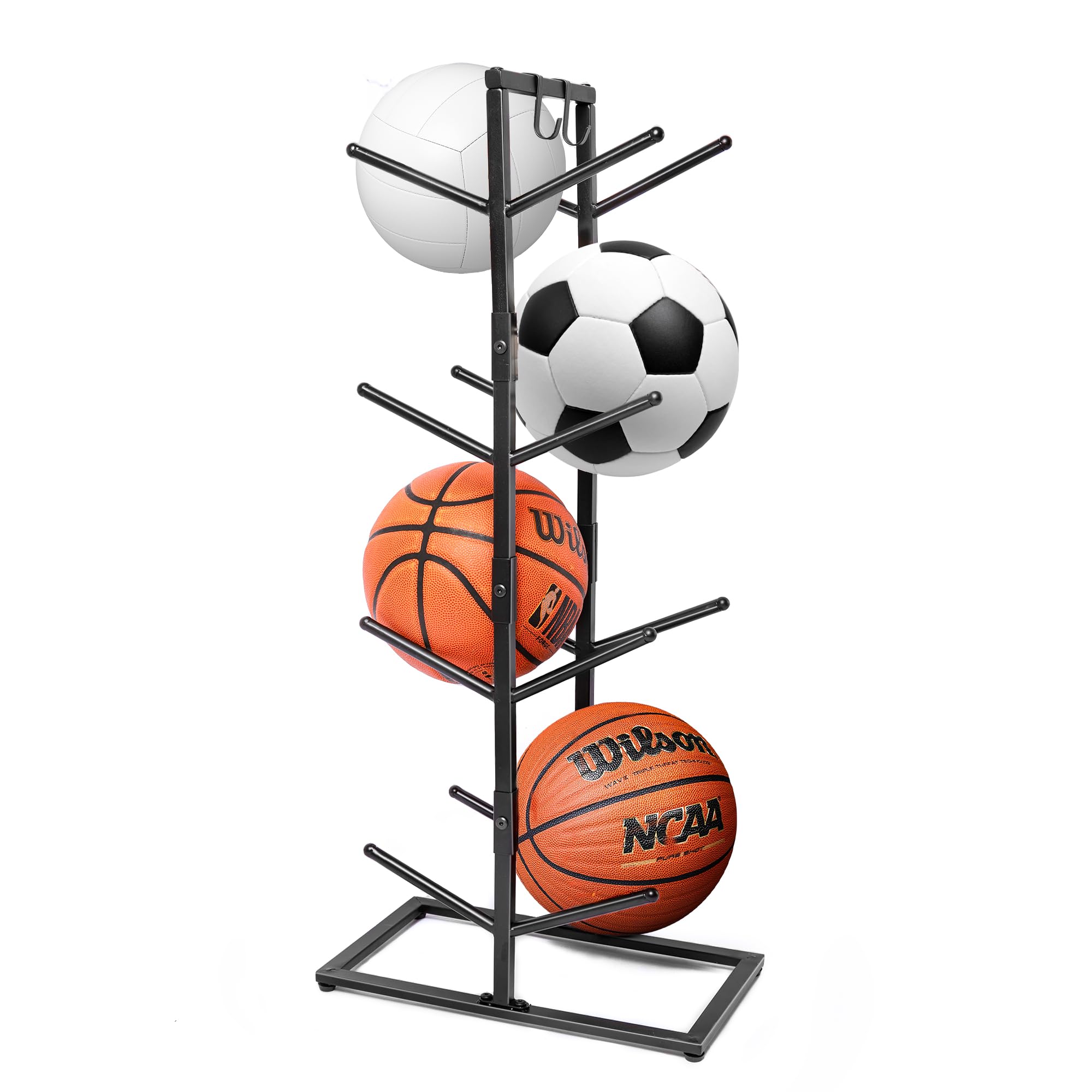 Amazon.com: GENMOUS 8-Ball Basketball Holder- 34.5 Tall Double Side ...