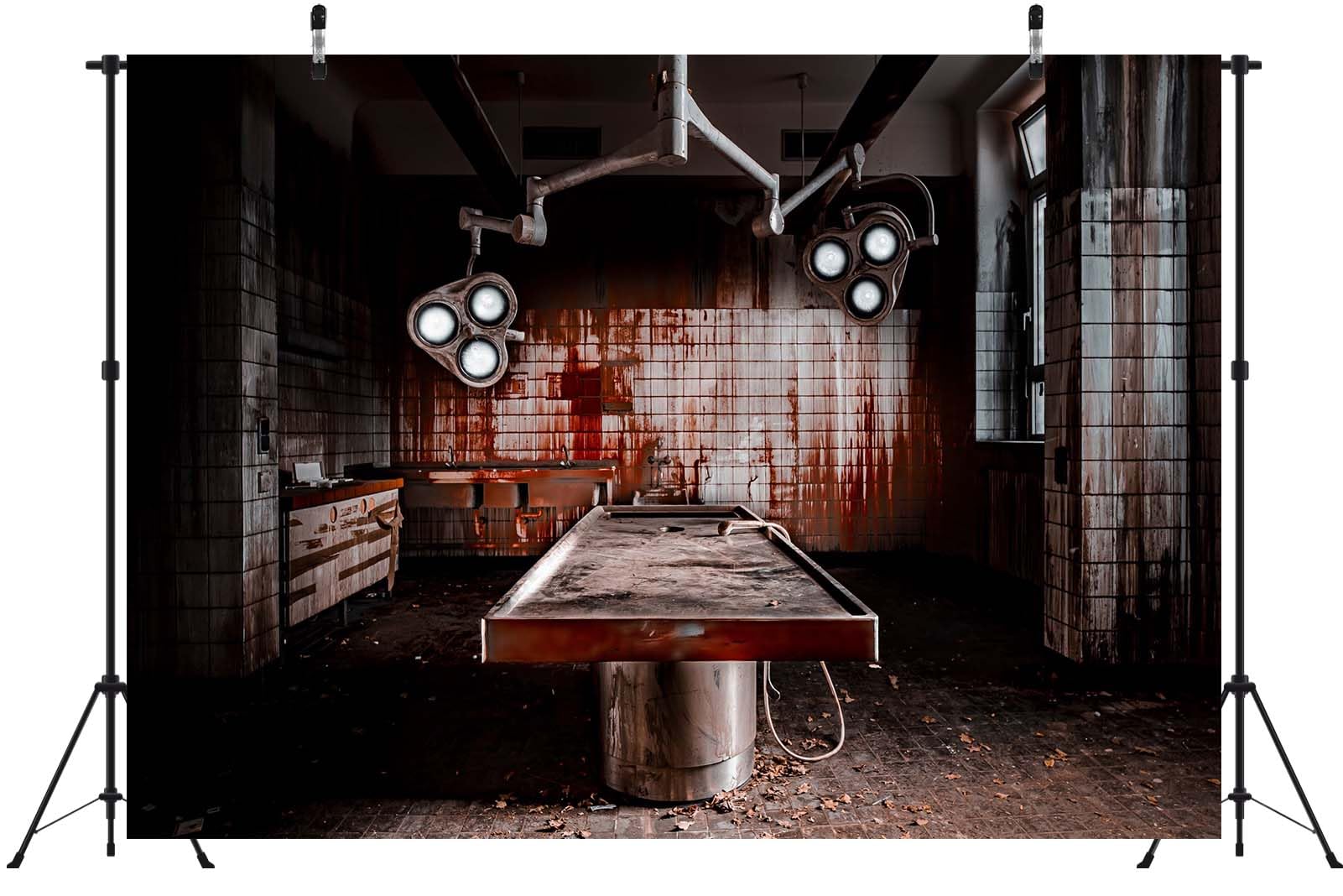 Spooky Backdrop BELECO Old Hospital Backdrop - 12x8ft Gloomy Morgue ...