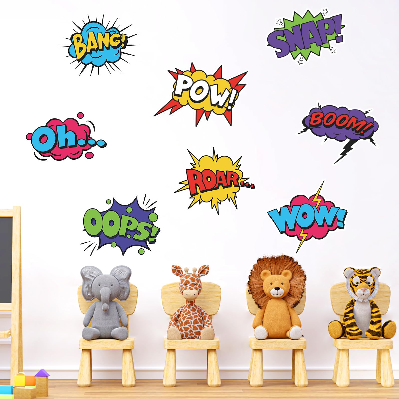 Amazon.com: Superhero Wall Stickers Peel and Stick Hero Sign Wall ...