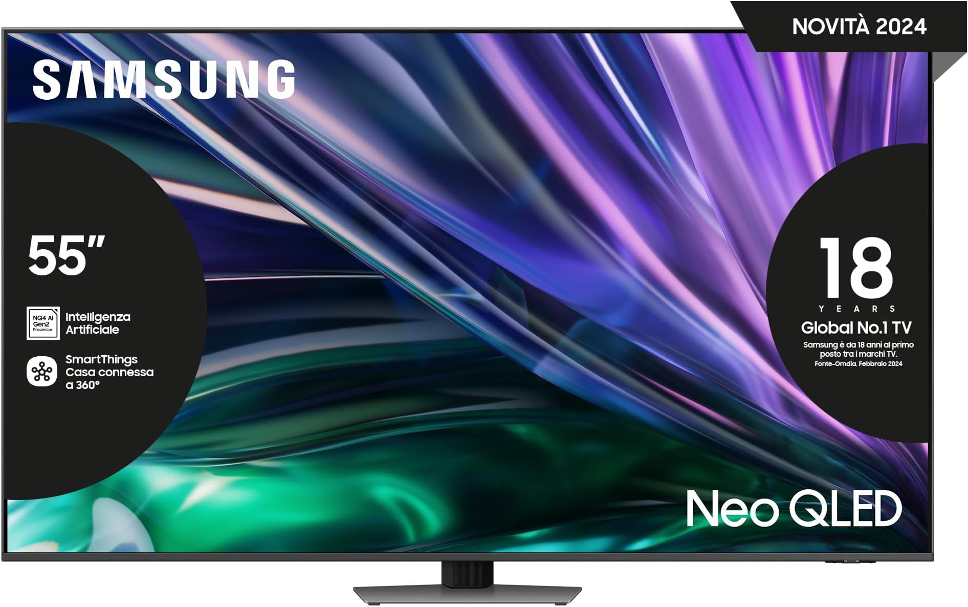 Samsung TV 65" QE65QN85DBTXZT NEO QLED 4K, Processore NQ4 AI Gen2 ...