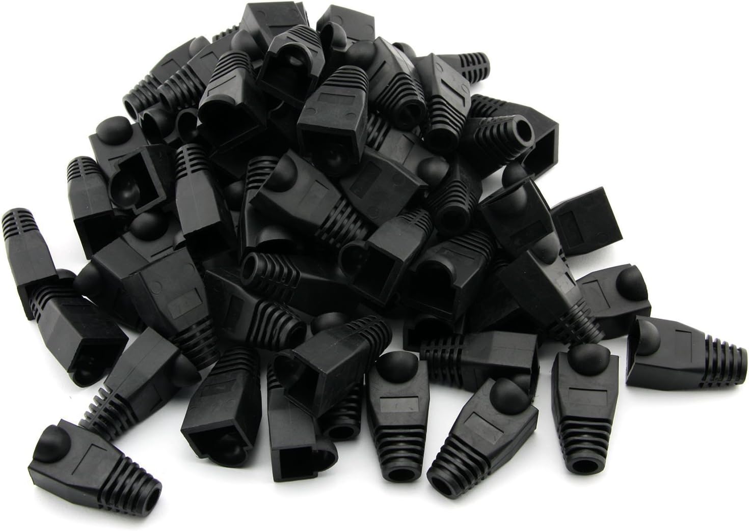 Amazon.com: 100Pcs Cat5E CAT6 RJ45 Cable Boots Plug Cover Ethernet ...