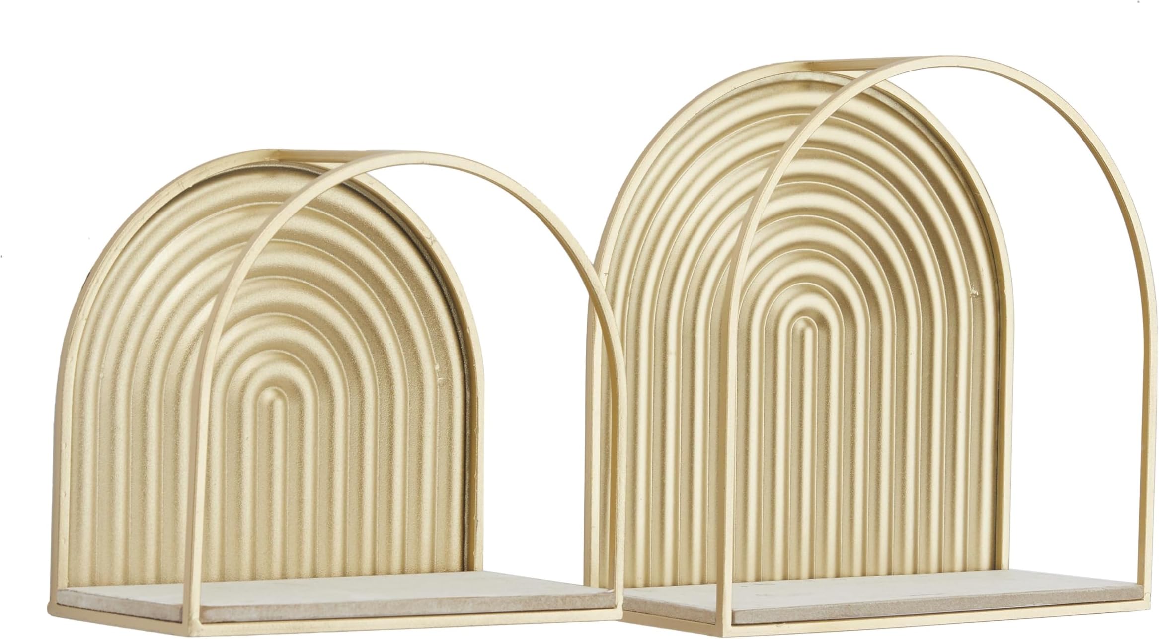 Amazon.com: CosmoLiving by Cosmopolitan Metal Arched 2 Shelves Wall ...