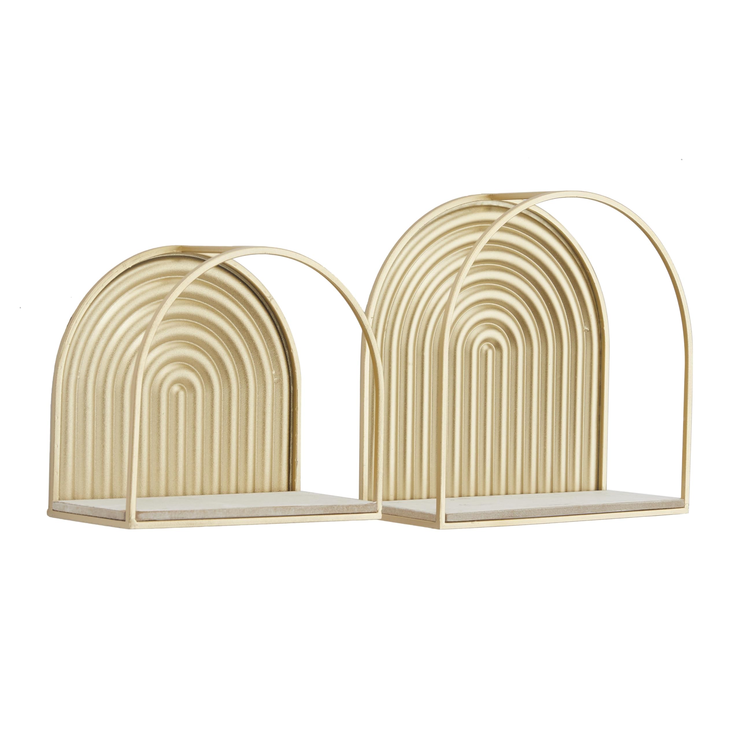 Amazon.com: CosmoLiving by Cosmopolitan Metal Arched 2 Shelves Wall ...