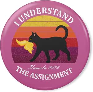 Amazon.com: Kamala Harris 2024 Button Pin, I Understand the Assignment ...