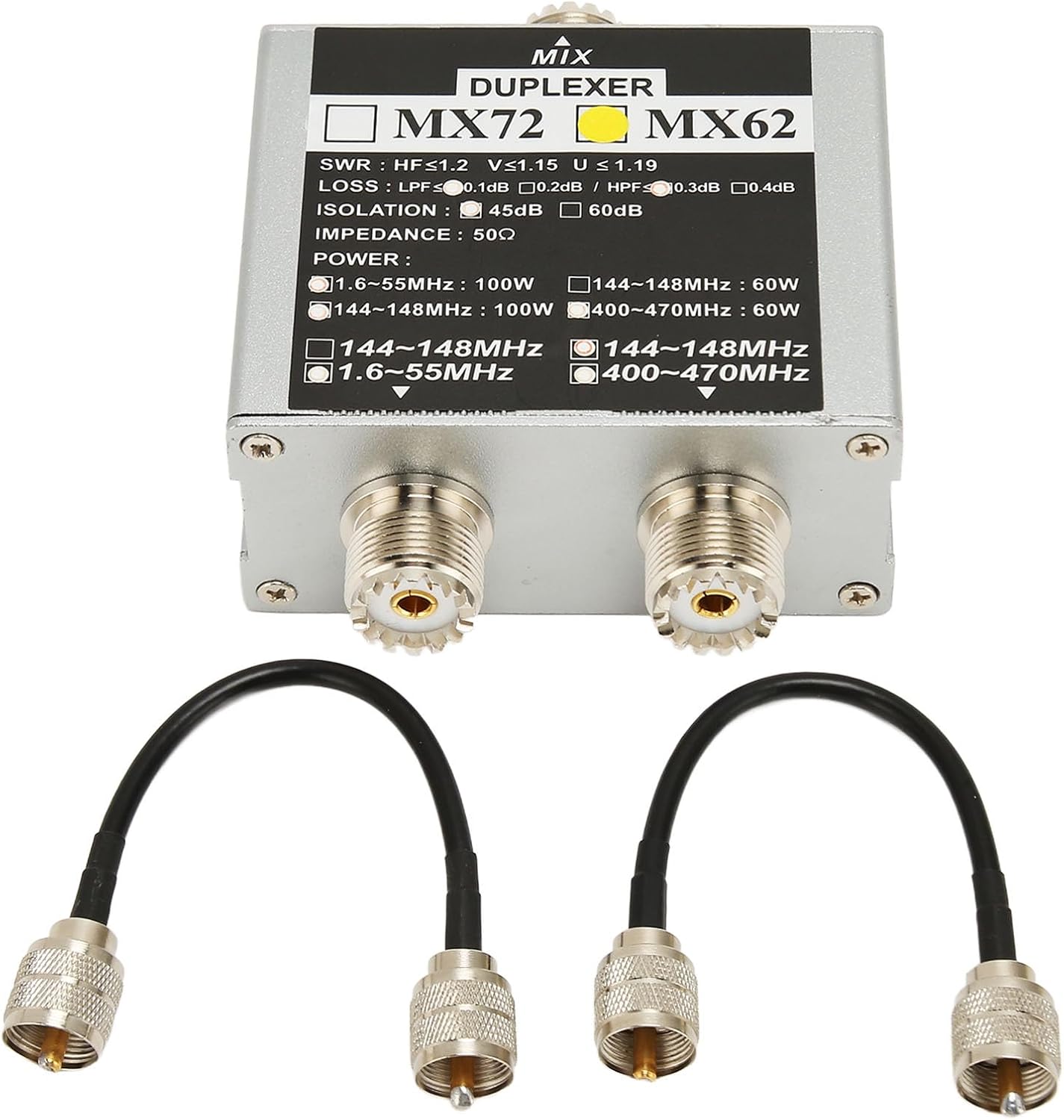 Amazon.com: EIMSOAH Antenna Combiner, VHF UHF HF Short Wave 3 Band ...