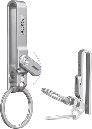 TISGOOG Belt Loop Keychain Clip, Titanium Duty Belt Clip for Keys ...