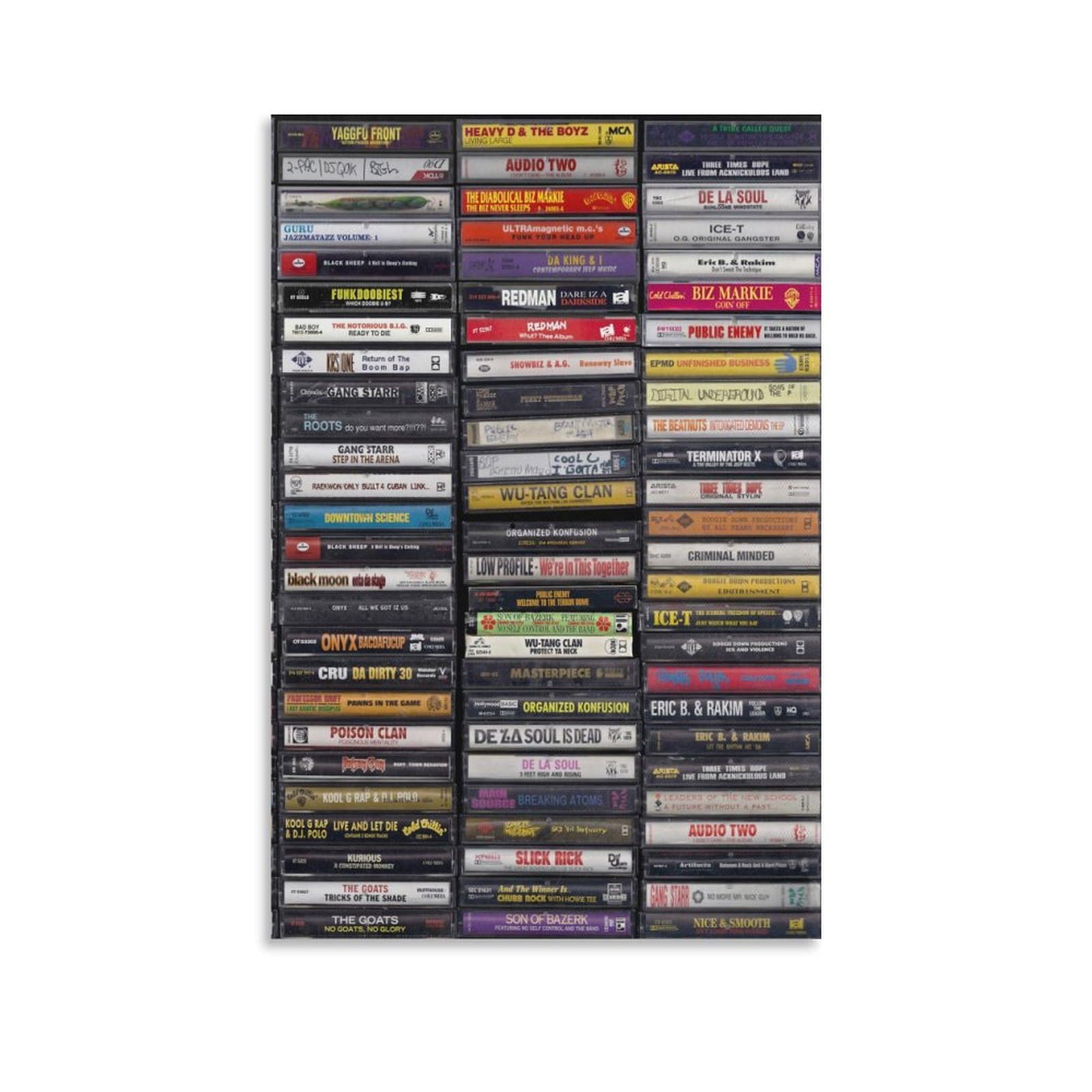 Amazon.com: Old 80's & 90's Hip Hop Tapes Poster Print Decorative ...