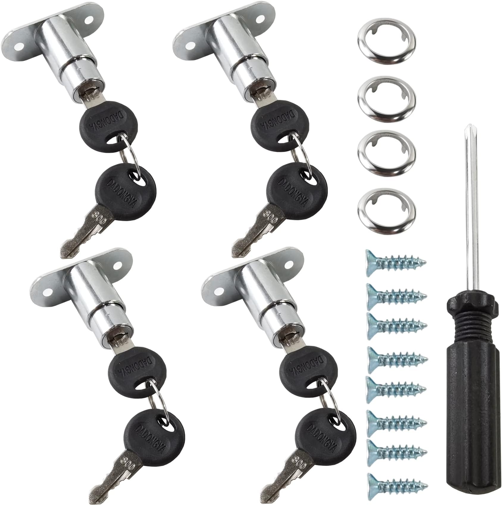 Tubular Cam Triangle Key Cabinet Lock 1-1/8” Electric Box Cabinet ...