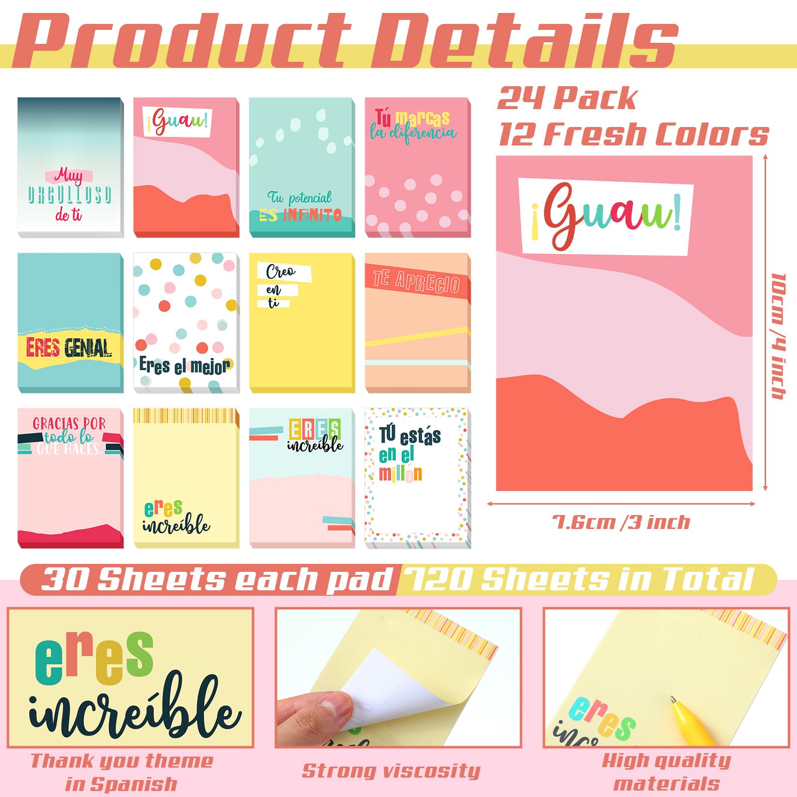 Snapklik.com : Teling 24 Pcs Inspirational Employee Appreciation Sticky ...