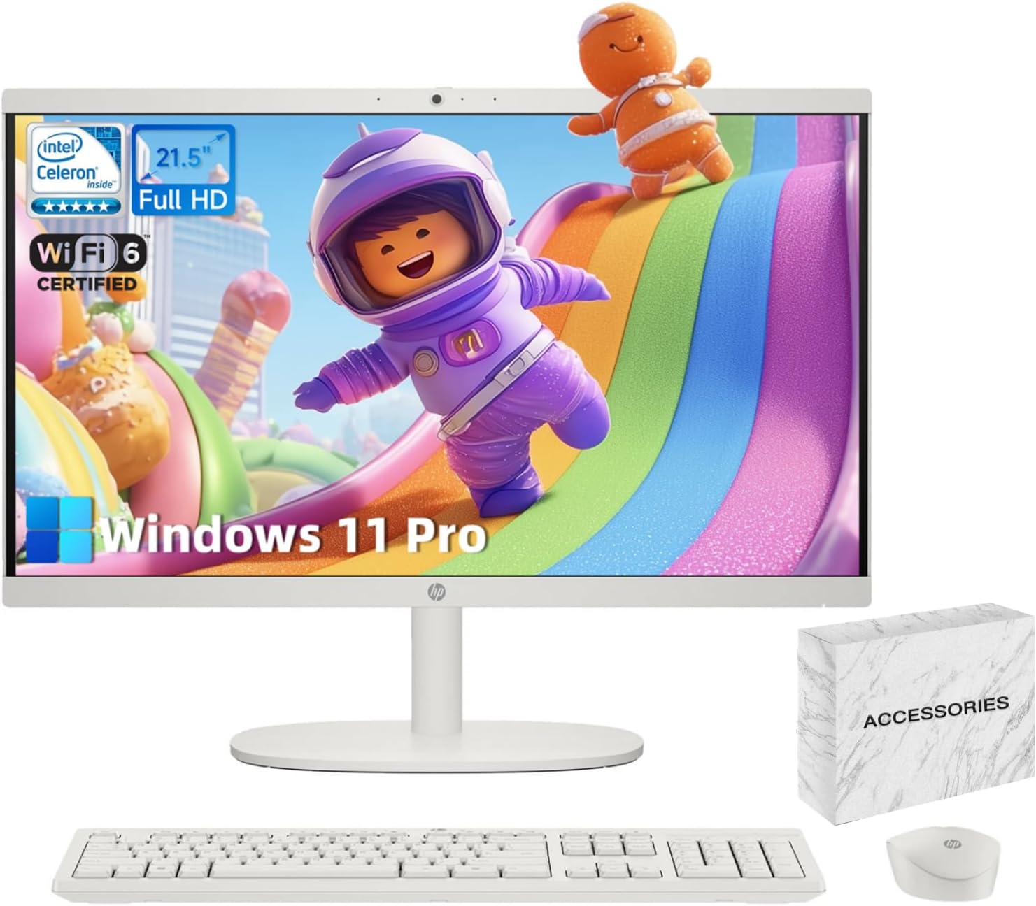 Amazon.com: HP All-in-One Desktop Computer - Windows 11 Pro, Intel ...