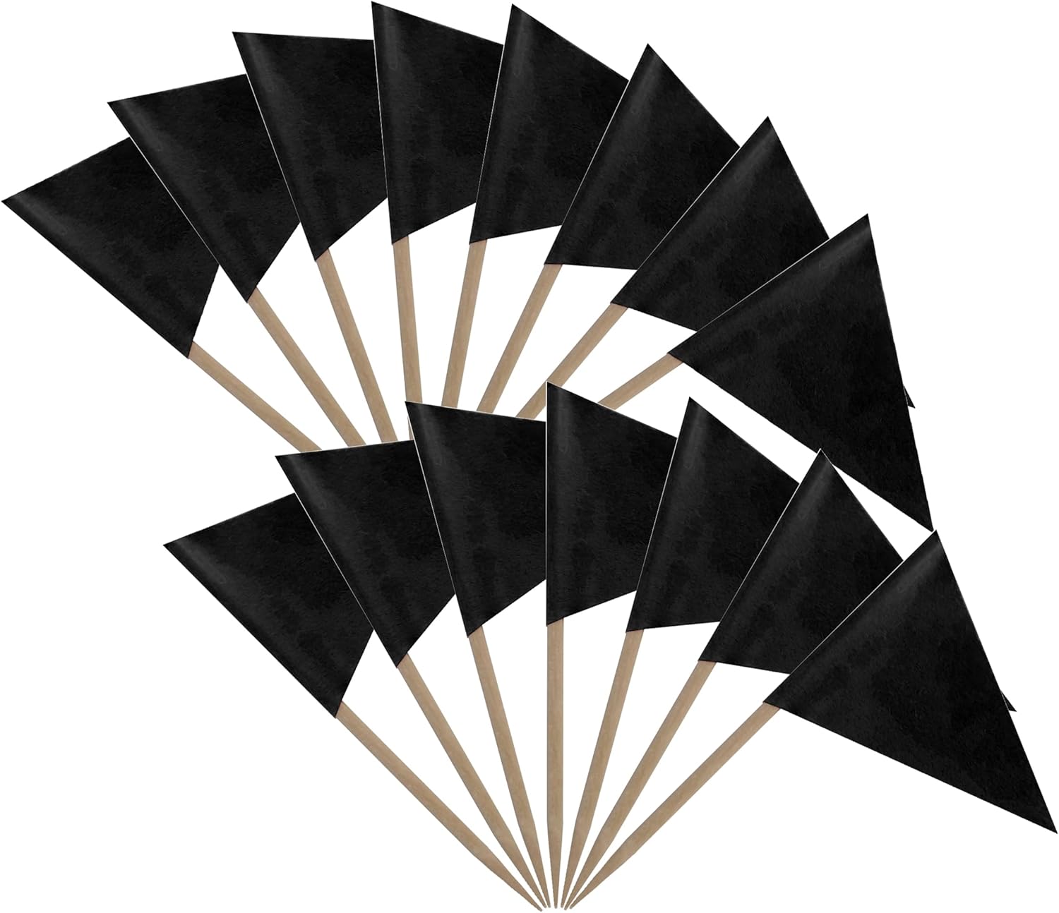 Banderín de palillo de dientes triangular negro, pequeño, color negro ...