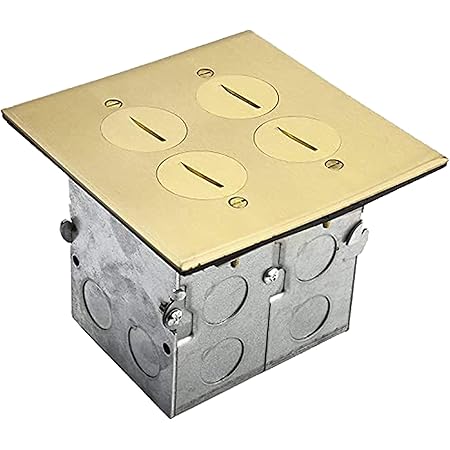 Lew Electric SWB-4-PQ Floor Box, Quad Box w/Duplex Receptacle & 4 ...