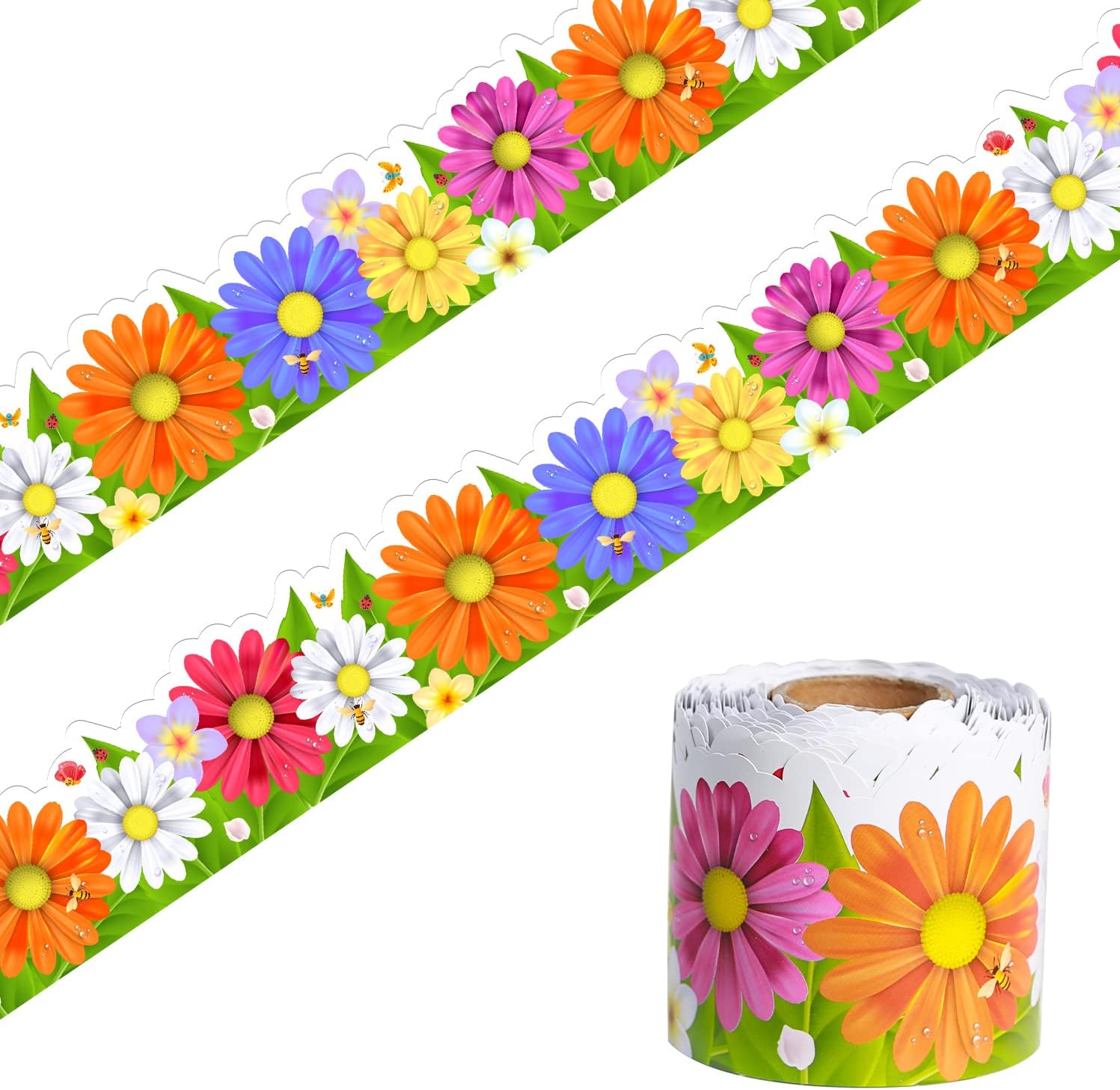 66ft Spring Flower Bulletin Board Borders Springtime Sunflower Daisy ...