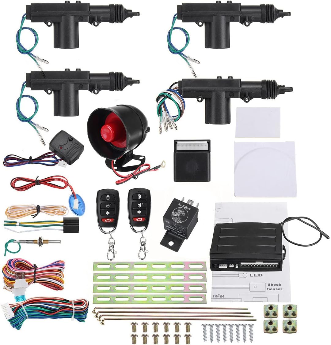 Amazon.com: Car Remote Central Locking Kit 4 Doors Keyless Entry System ...