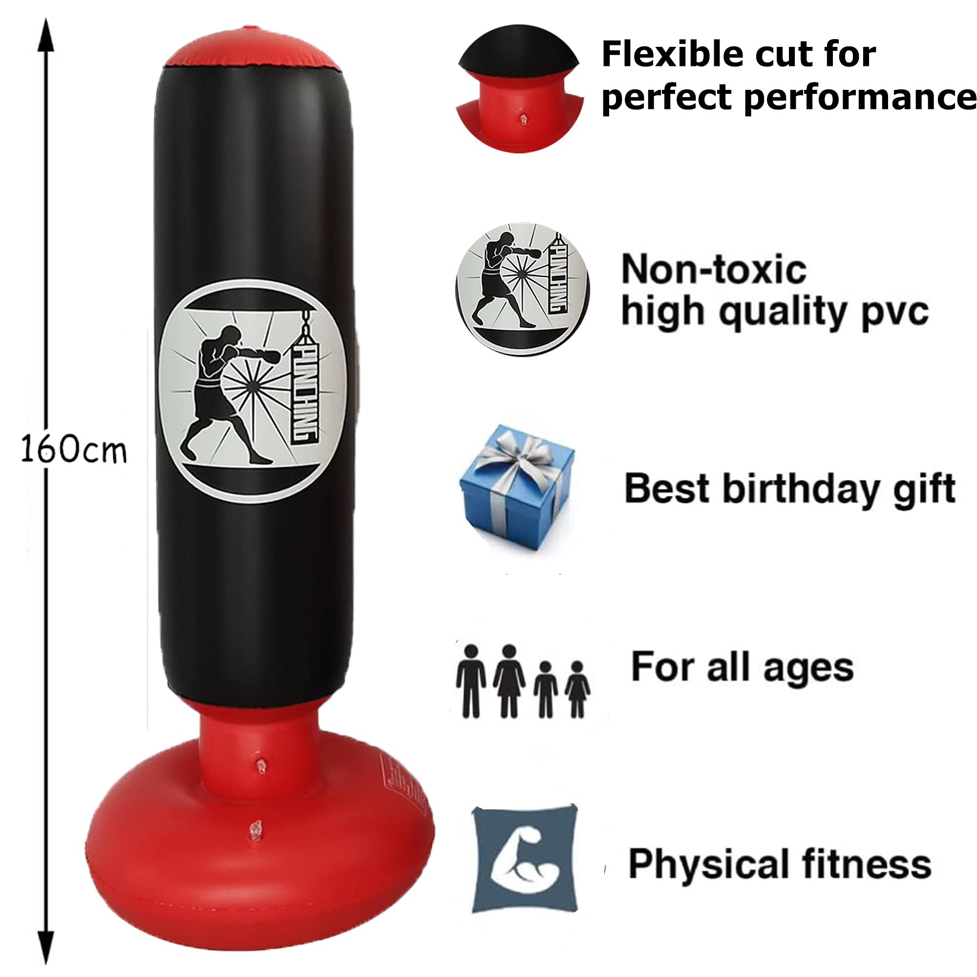 Snapklik.com : Inflatable Punching Bags For Kids And Adults Boxing ...