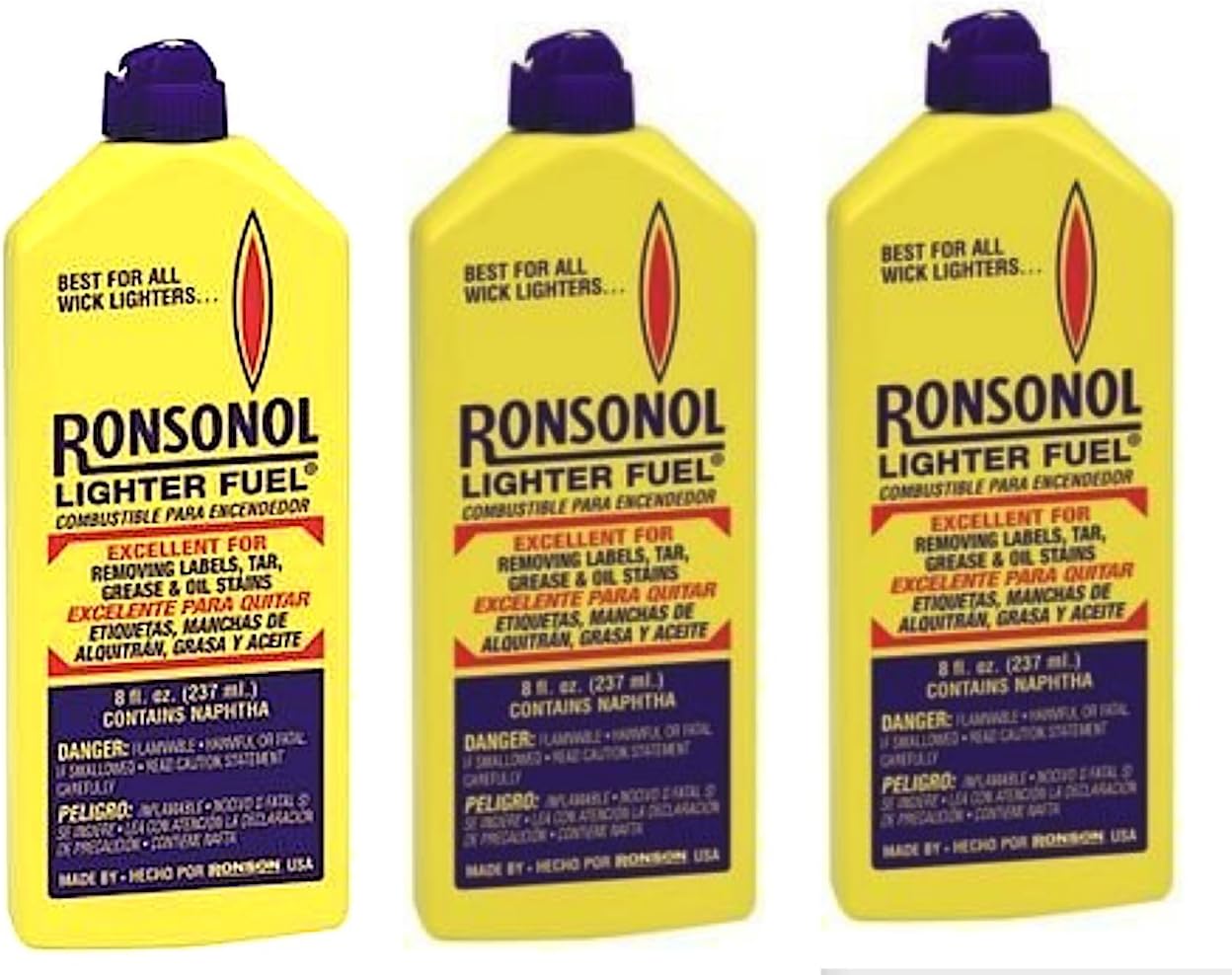 Amazon.com: Ronsonol Lighter Fluid Bottles - 8 Oz, 3 in Pack : Health ...