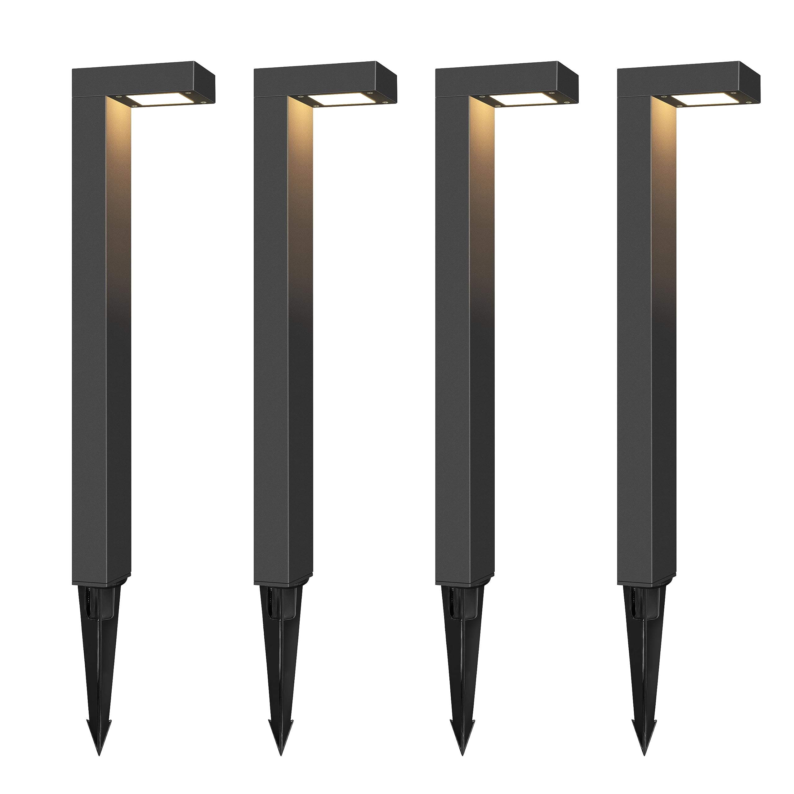 Snapklik.com : 4 Pack LED Landscape Path Lights, 3W 9-15V AC/DC Wired ...