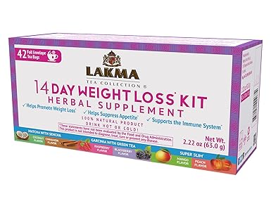 Amazon.com : Lakma Tea 14 Days Weight Loss Kit - 42 Tea Bags (100% ...