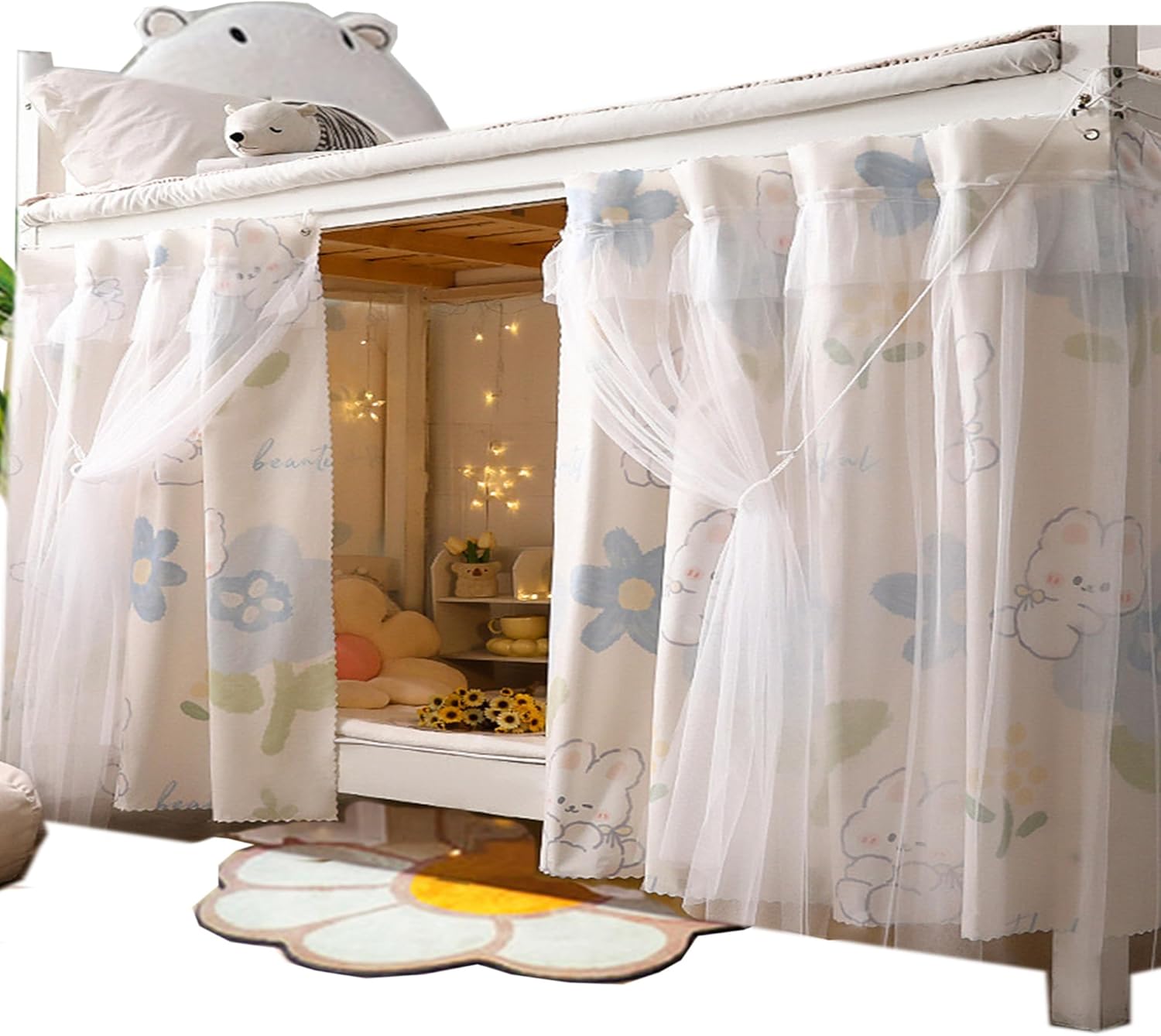 Amazon.com: Qubanda Dorm Home Bunk Nets Bed Curtains Cloth Bed Canopy ...