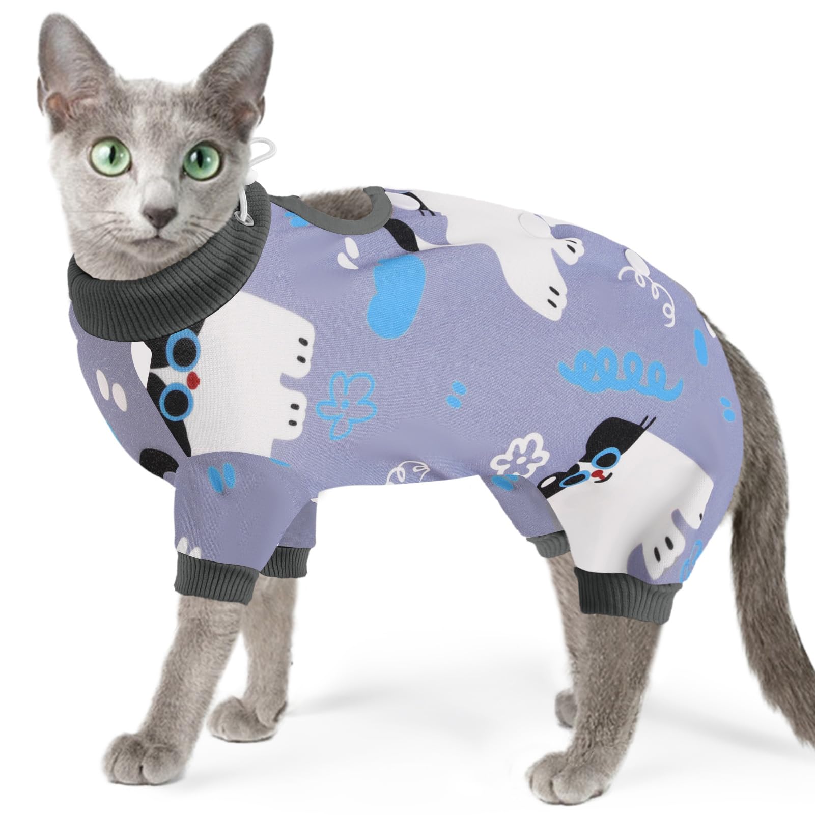 Amazon.com: SUNFURA Cat Recovery Suit Full Body Suit, Cat Surgery ...
