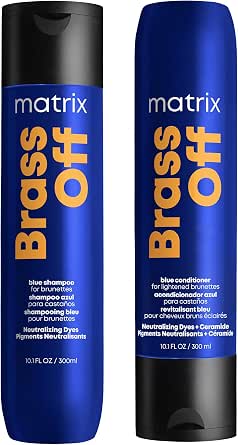 Matrix Brass Off Blue Shampoo + Brass Off Blue Conditioner For ...