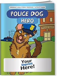 Amazon.com : ZOCO - Police Dog Hero Custom Coloring Books (300 Bulk ...