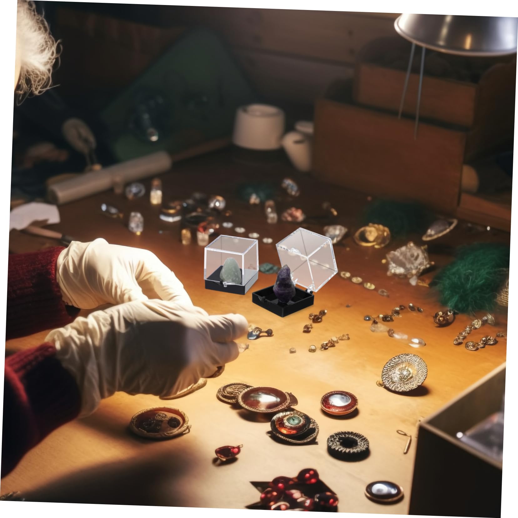 Snapklik.com : 48 Pcs Mineral Standard Display Box Specimen Display ...