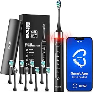 Amazon.com: Bitvae Smart Ultrasonic Whitening Electric Toothbrush for Adults - Bluetooth ...