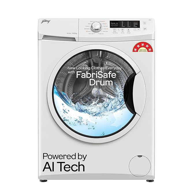 Godrej 8 Kg 5 Star I-Sense Technology Fully-Automatic Front Load ...