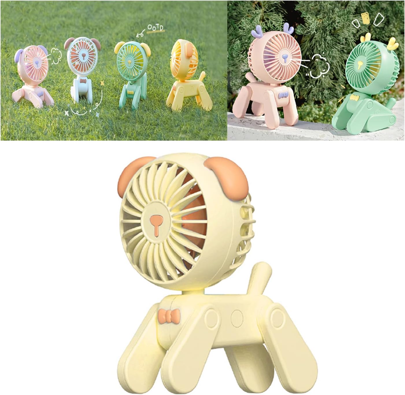 Amazon.com: Vucootli Mini USB Desk Fan - Quiet Portable Fan with 500mAh ...