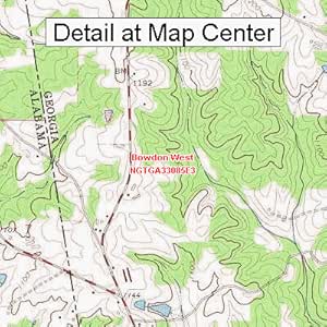 Amazon.com : USGS Topographic Quadrangle Map - Bowdon West, Georgia ...