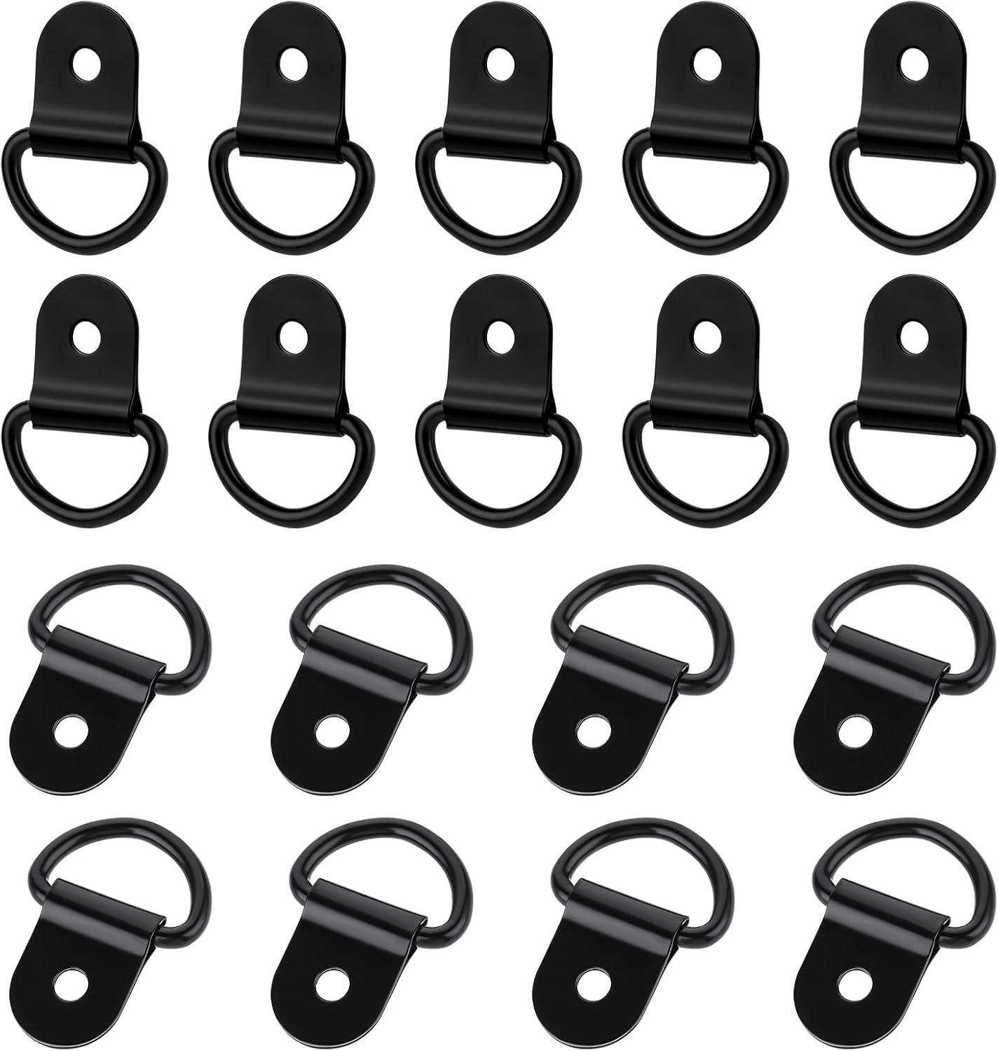 Amazon.com: 18 Pcs D Rings Tie Down Anchors, D-Rings Tie Downs Black D Rings Anchor Lashing ...