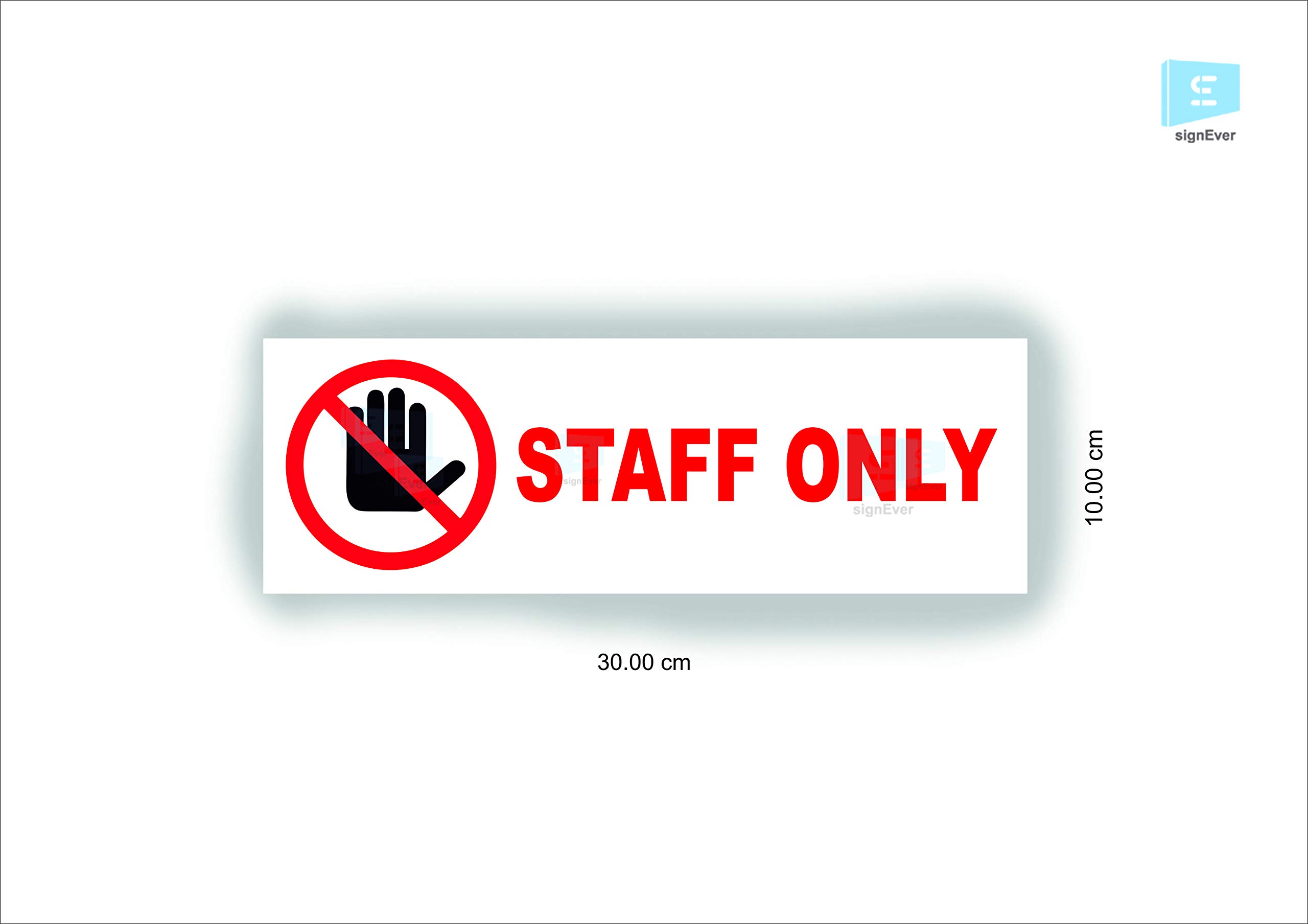 Buy SIGN EVER Staff Only Sign Board For Bank Factory Restaurant Office ...