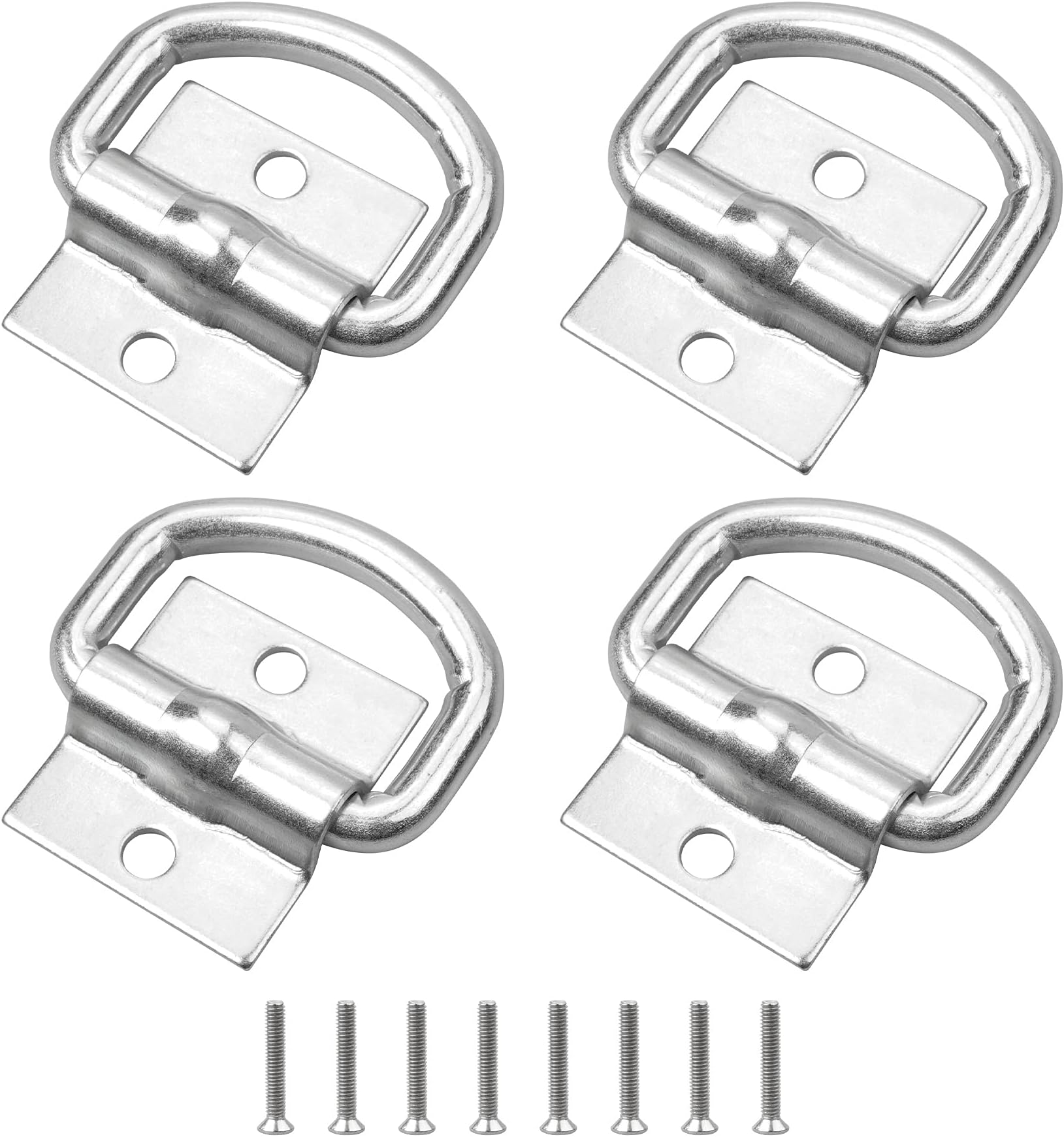 D-Ring Tie Downs, 4 Pack Cargo Tie Downs Anchors D Lashing Rings Heavy ...