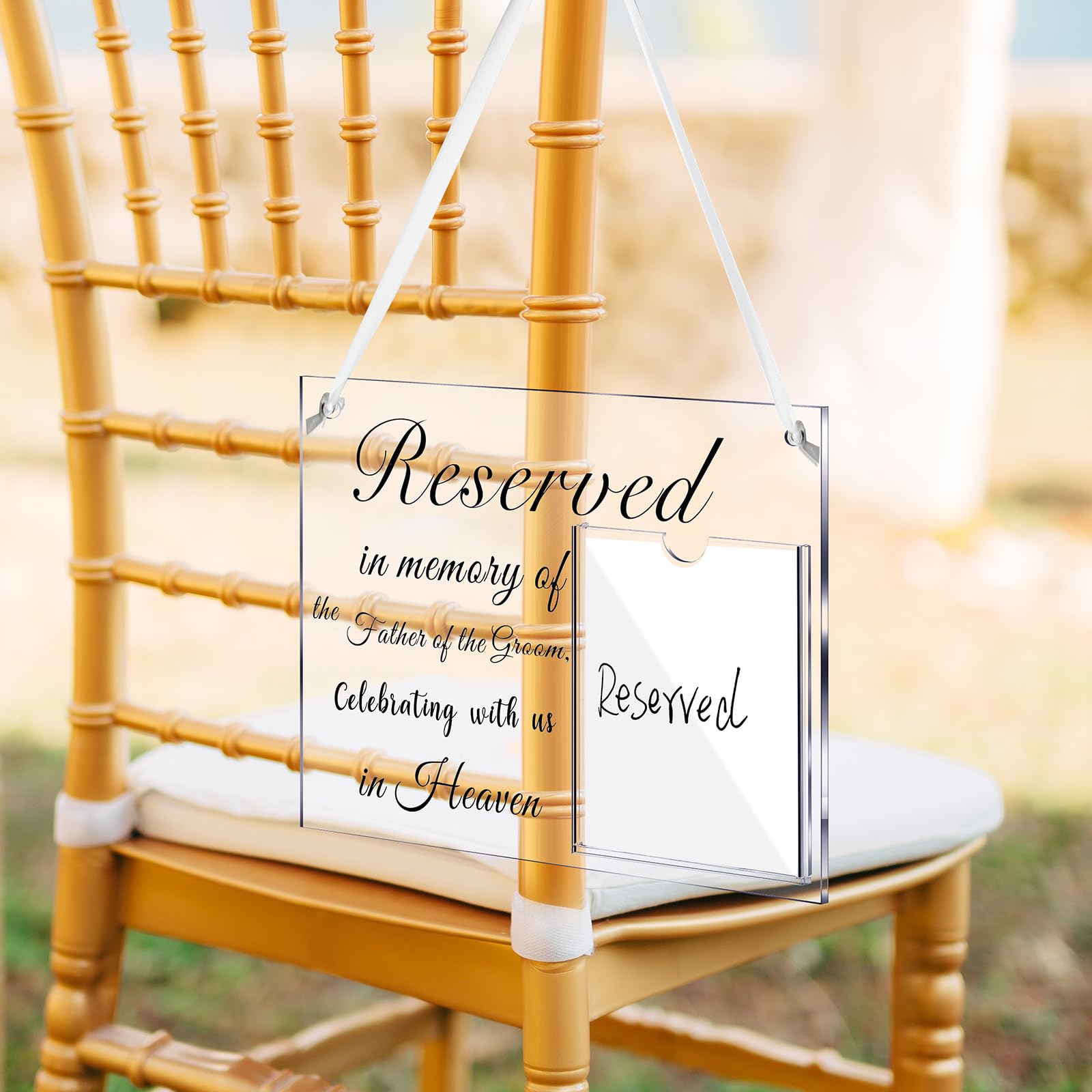Amazon.com: Yousoontic Reserved Signs for Wedding, Acrylic Wedding ...