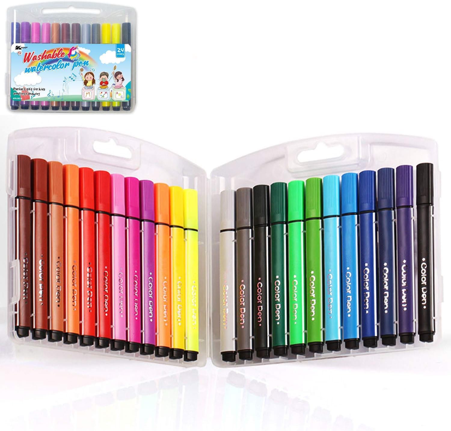 BANDIDOS Pack 8 Chunky Jumbo Fibre Pens - Thick Easy Grip Colourful Art ...