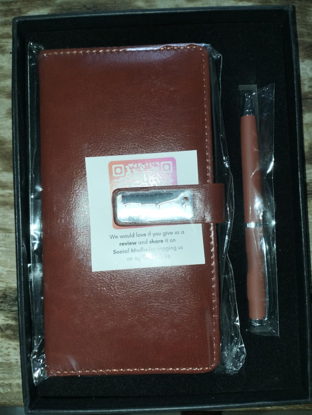 Giftana Personalized Leather Diary And Pen Gift Set With Name, 2 In 1 ...