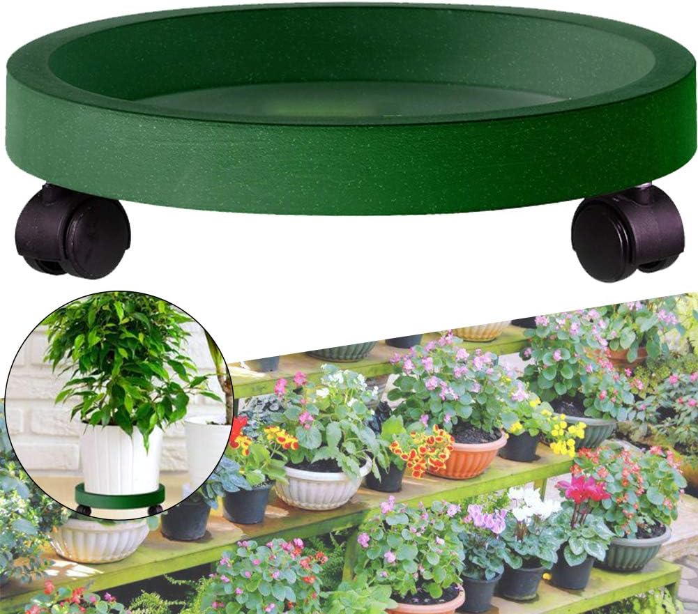 Round Plant Pot Caddy Plant Pot Trolley Potted Plant Stand Mover ...